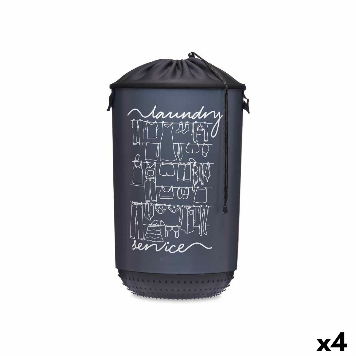 Cesto para la Ropa Kipit Laundry Sevice Azul oscuro Plástico 40 L 34 x ...